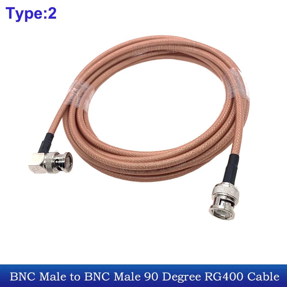 RFDOTOP RG400 кабель BNC-BNC 50 Ом 80CM, BNC M to BNC M90