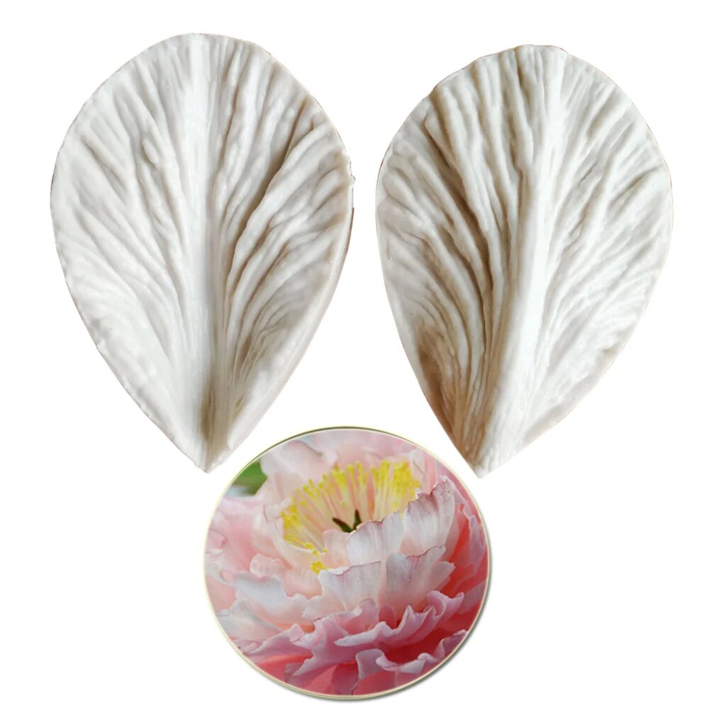 Большой Пион цветок лепесток Veiner силиконовые формы торт Шоколадный помадка Gumpaste сахарная глина украшения торта DIY M2125 силиконовая форма