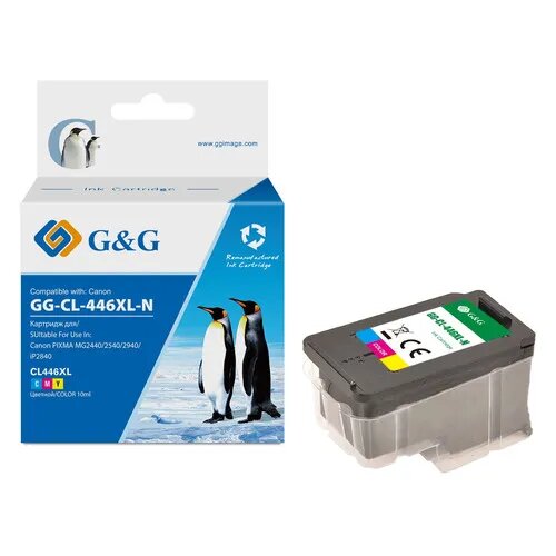 Картридж G&G GG-CL-446XL-N, CL-446, голубой / пурпурный / желтый / GG-CL-446XL-N