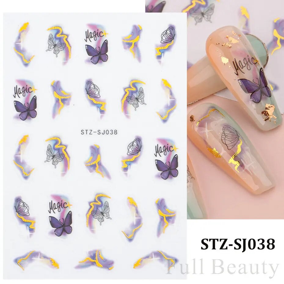 3D наклейки для ногтей с синими и зелеными глазами, самоклеящиеся наклейки-слайдеры, татуировка с большими глазами, страшные наклейки для ногтевого дизайна, украшения «сделай сам», аксессуары