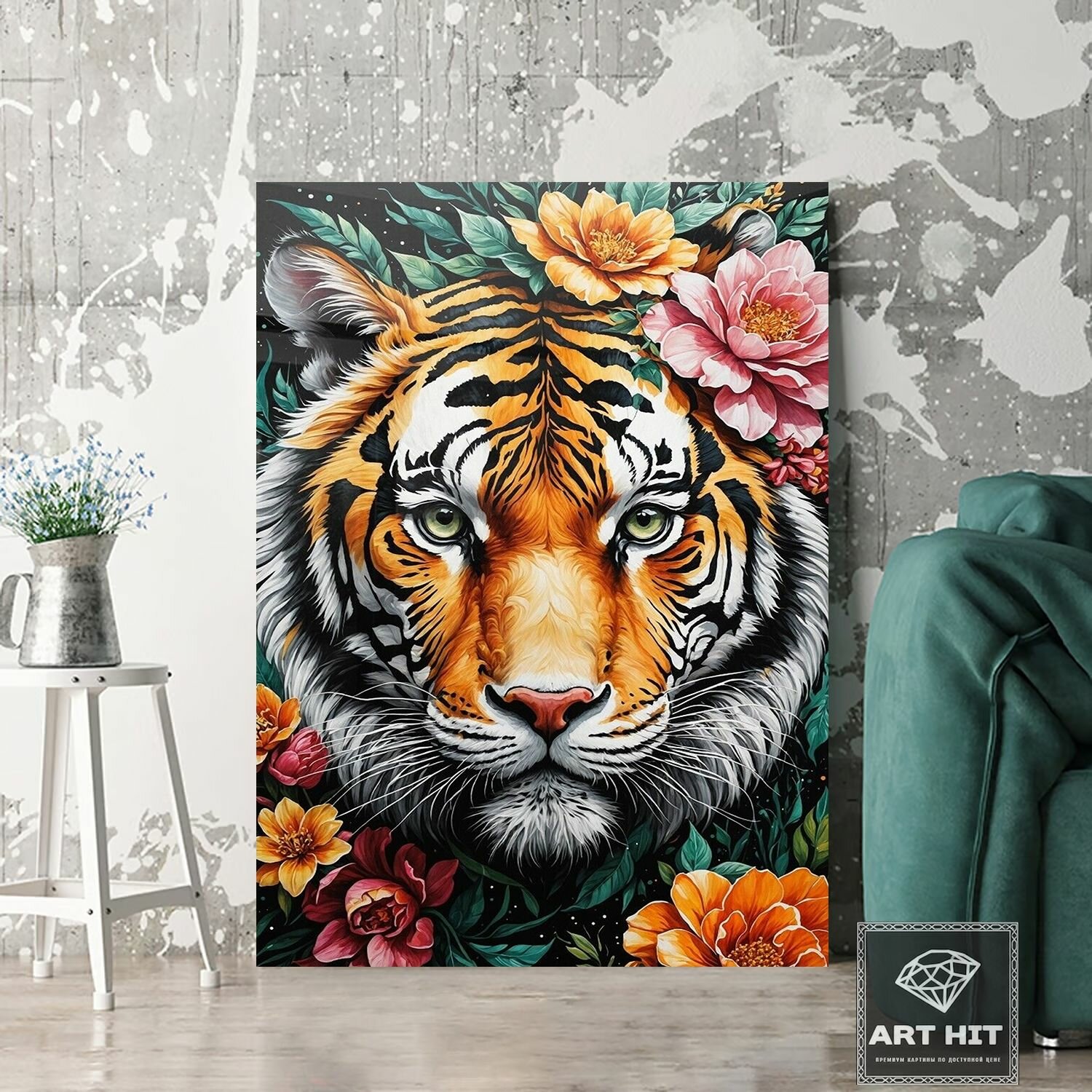 Картина с тигром, 40х60 см.