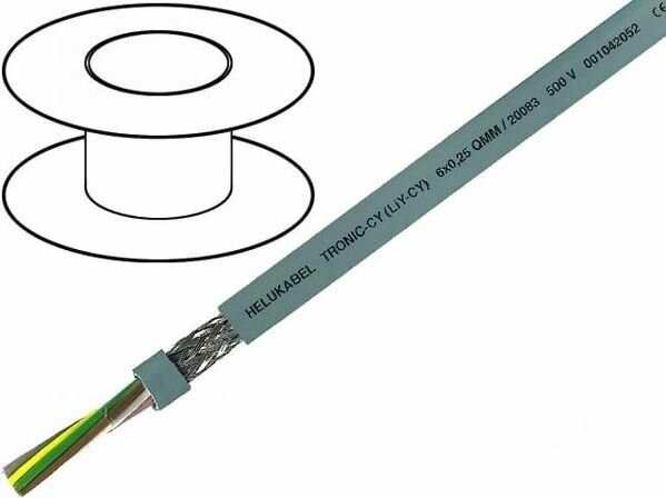 Кабель управления и передачи данных HELUKABEL 20066 TRONIC-CY 18x0.34 экранированный, с цветовой маркировкой жил, кратно 1м