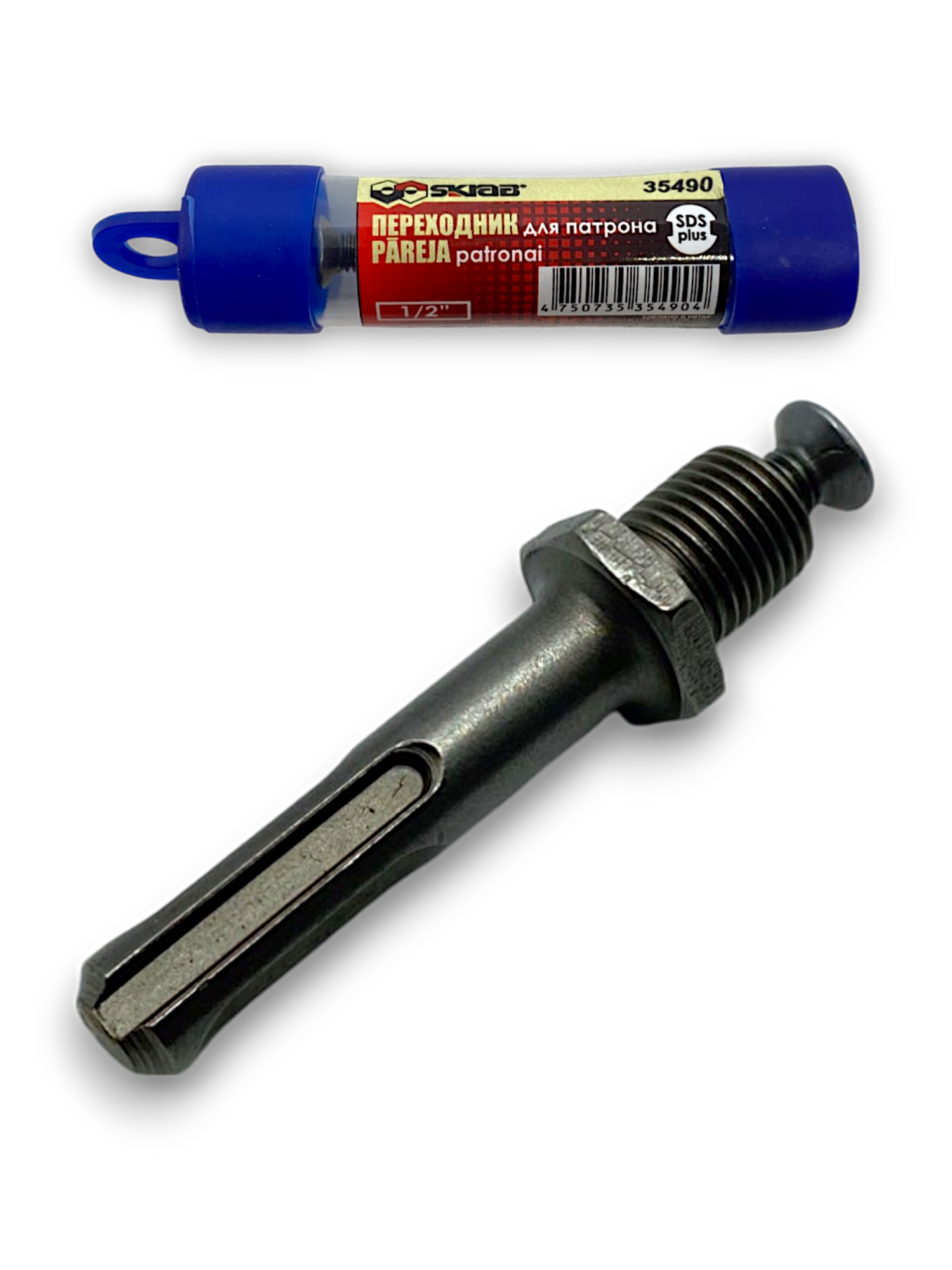 Переходник SDS Plus SKRAB 35490, для дрели, резьба 1/2", ключевой патрон