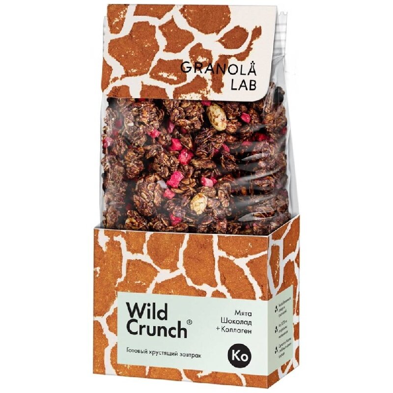 Гранола WILD CRUNCH Шоколад, мята+коллаген /картон/ 260г