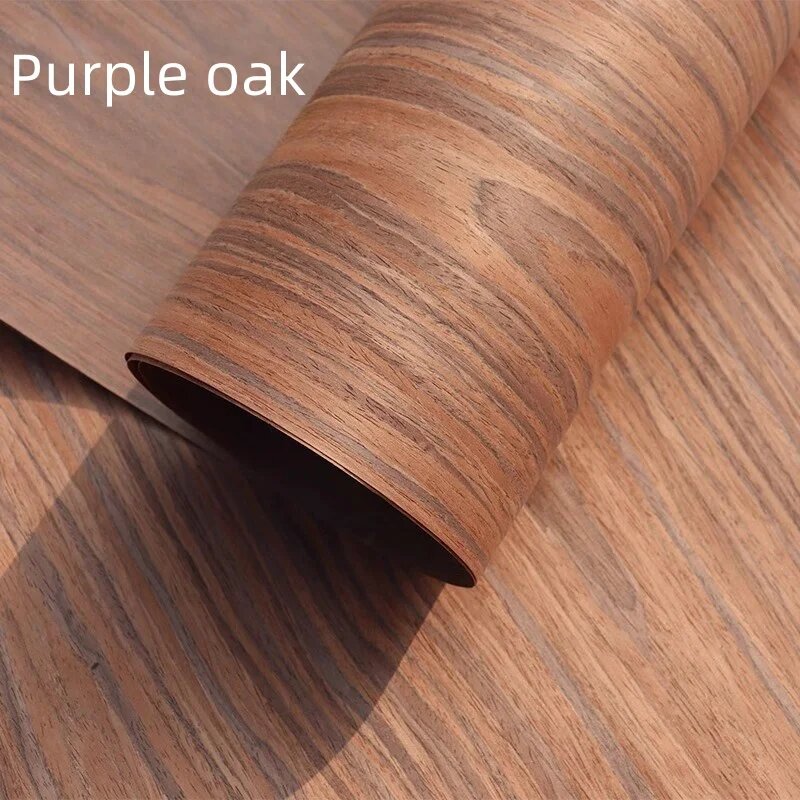 L: 2,5 метров Ширина: 58 см T: 0,2 мм виниры для деревянных дверей деревянный шпон белый дуб и черный ореховый шпон мебель Фиолетовый, purpl oak