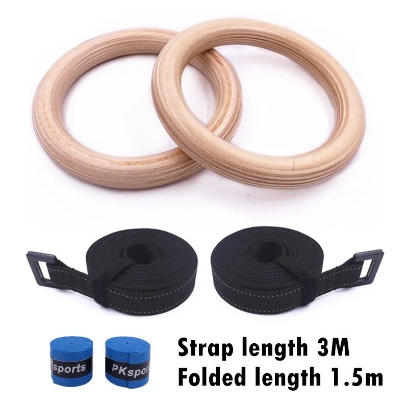 Деревянные гимнастические кольца olefitness 25 мм для детей Strap length 3m