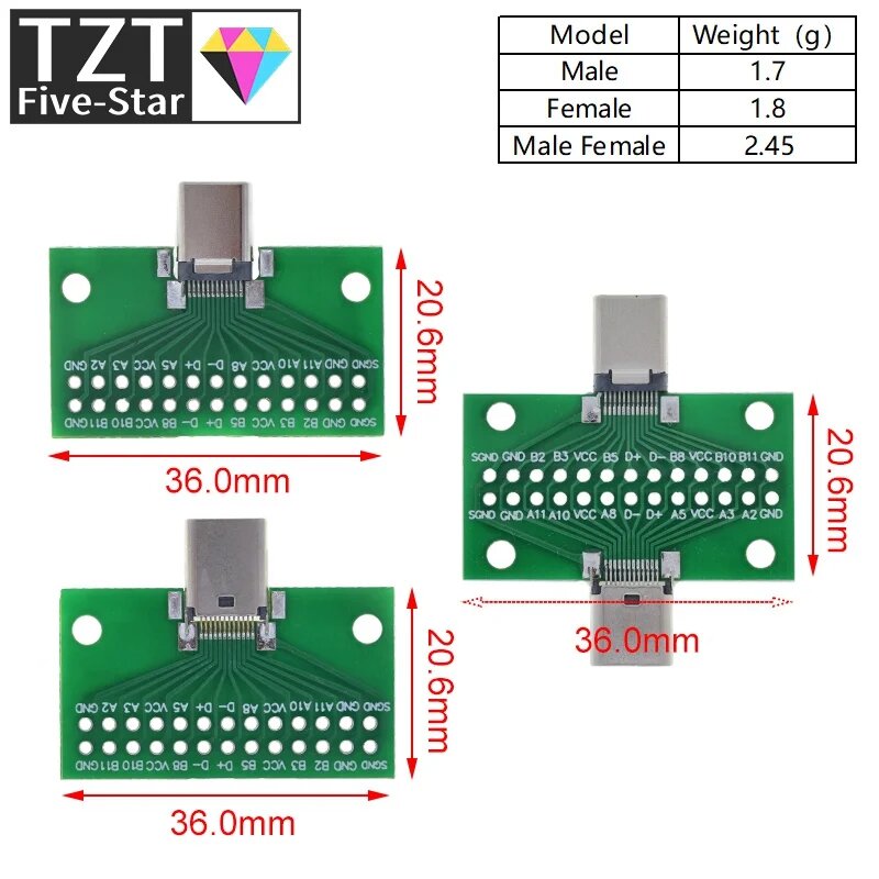 TZT USB 3.1 Type-C Тестовый адаптер — фото 1