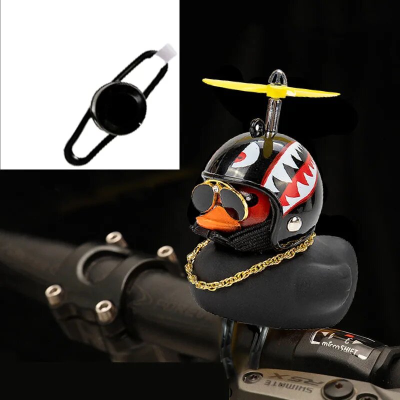 Велосипедный шлем с уткой Black Duck 1, черный
