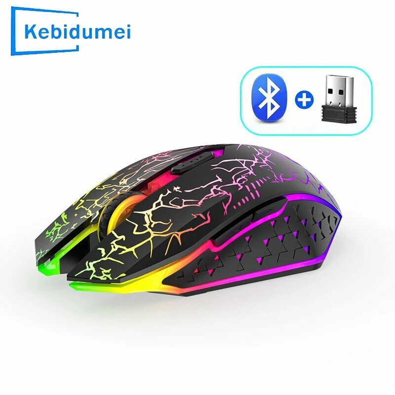 Беспроводная мышь kebidumei RGB 1600 DPI 6 кнопок