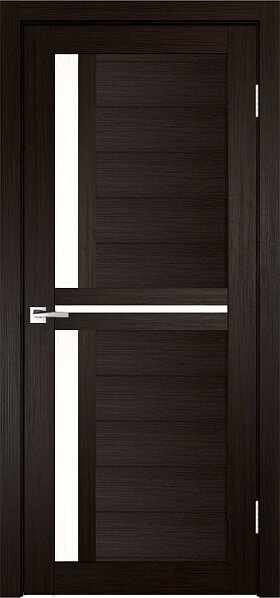Межкомнатная Дверь Verda Z-1 Венге со Стеклом Сатинат Белый 2000х700мм (Полотно+Коробка+5 Наличников) / Верда.