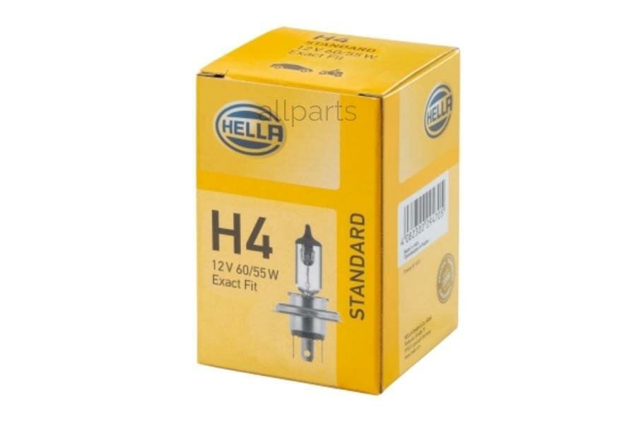 BEHR-HELLA 8GJ 002 525-131 Лампа 12V H4 55/60W HELLA Standart 1 шт. картон 8GJ 002 525-131