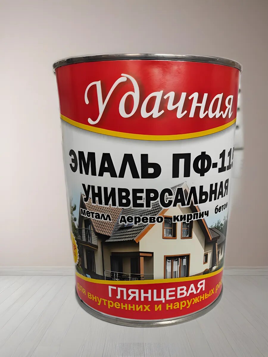 Краска эмаль ПФ-115 Салатовая 0,8 кг Удачная