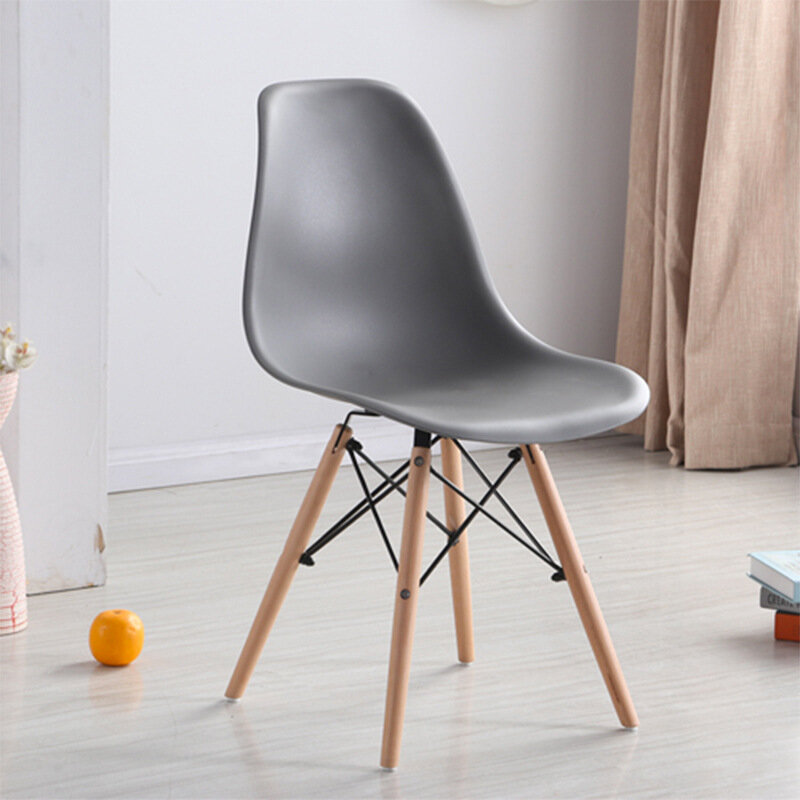 EAMES Стул для гостиной, столовой, массив дерева, выдержать 150 кг (2шт, Серый )