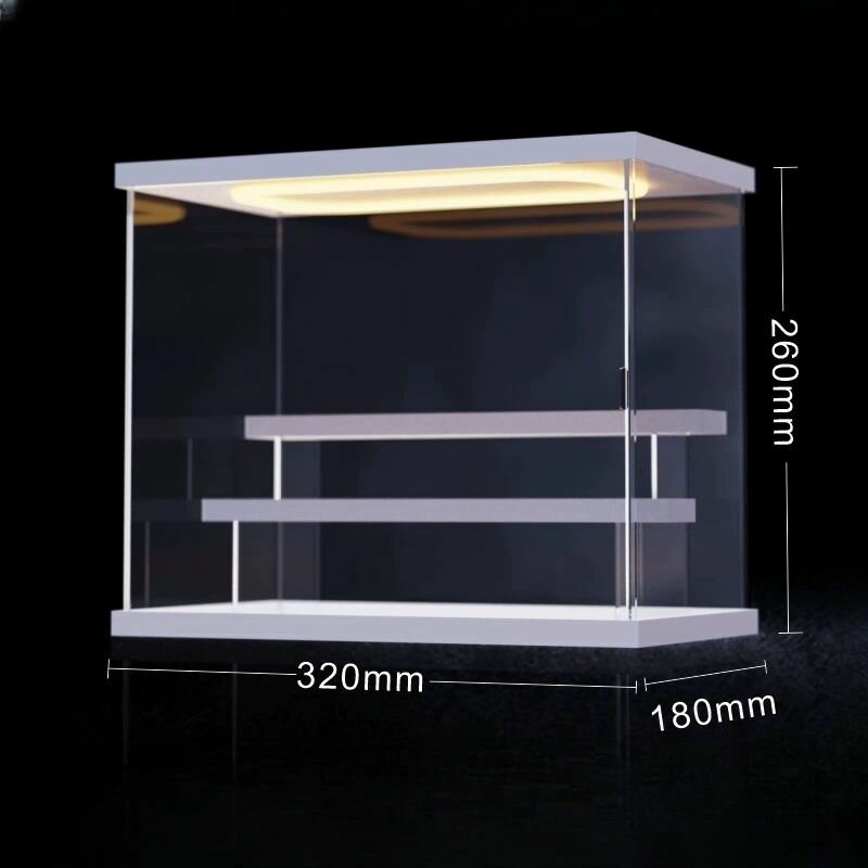 Ящик для хранения, акриловый, жесткое дно, белый, 32x18x26 см