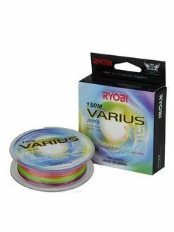 Шнур VARIUS PE8X-150MI 0.6# Multi Colour 0,128мм Ryobi