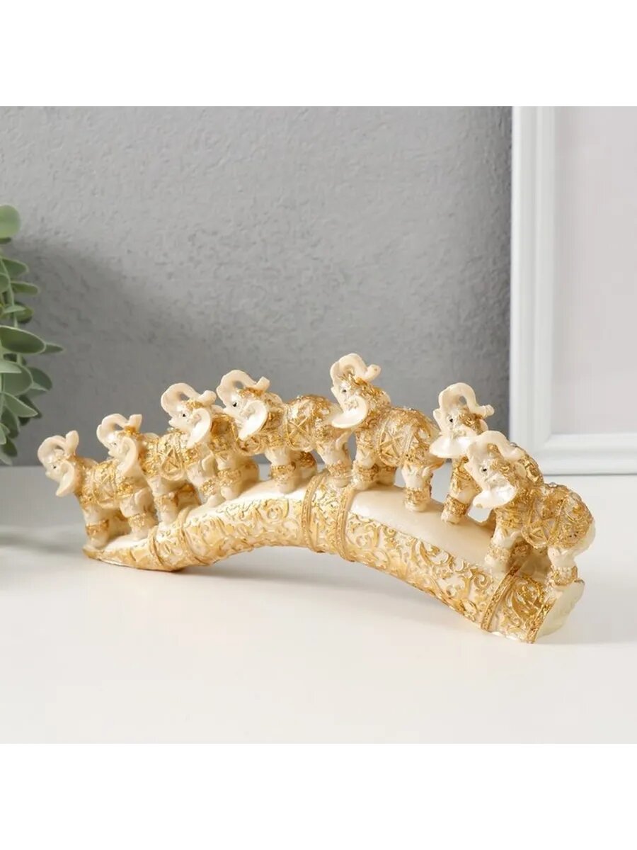 Декоративный слон из полистоуна для интерьера