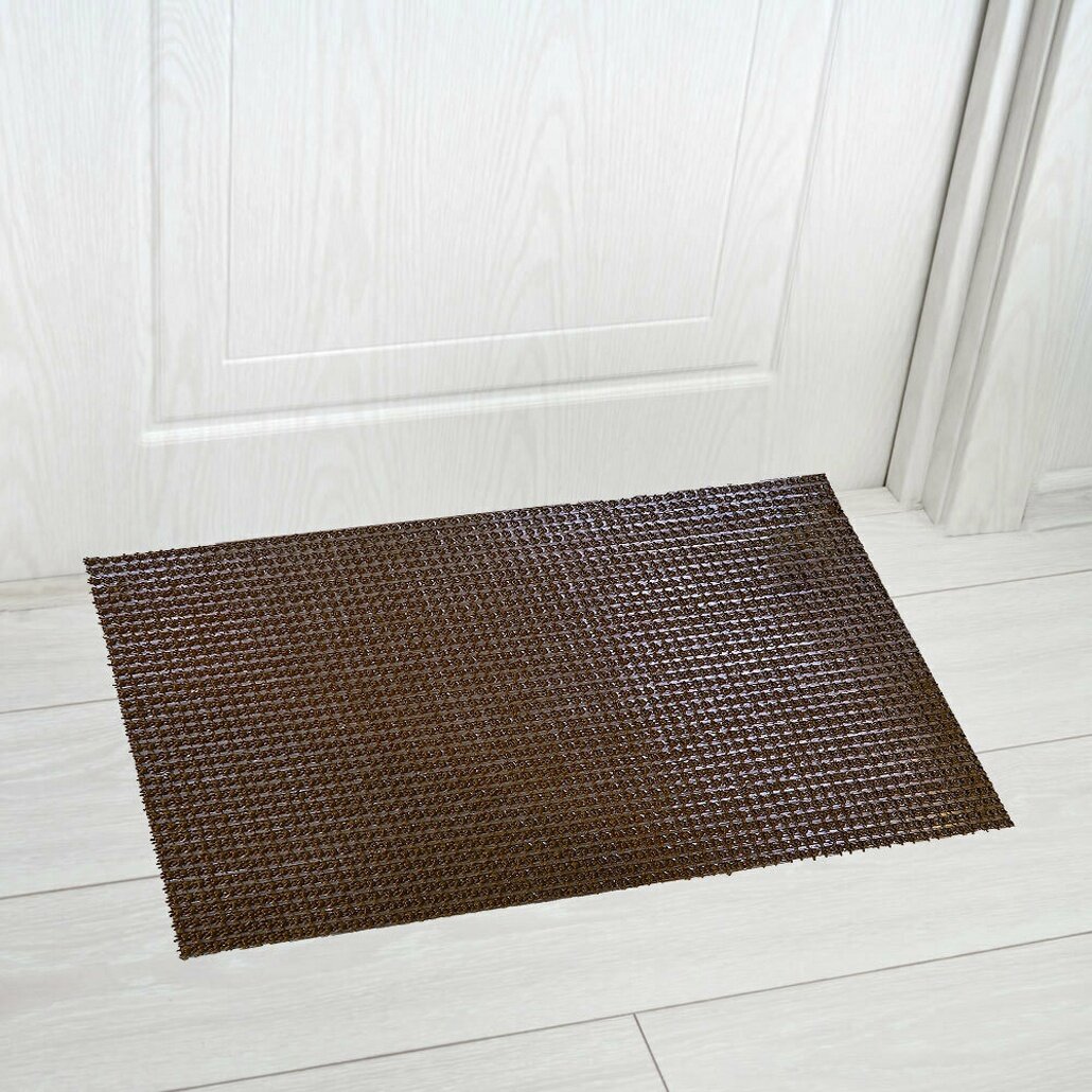 Коврик «Травка» 45x75см, щетинистое покрытие, коричневый, износостойкий