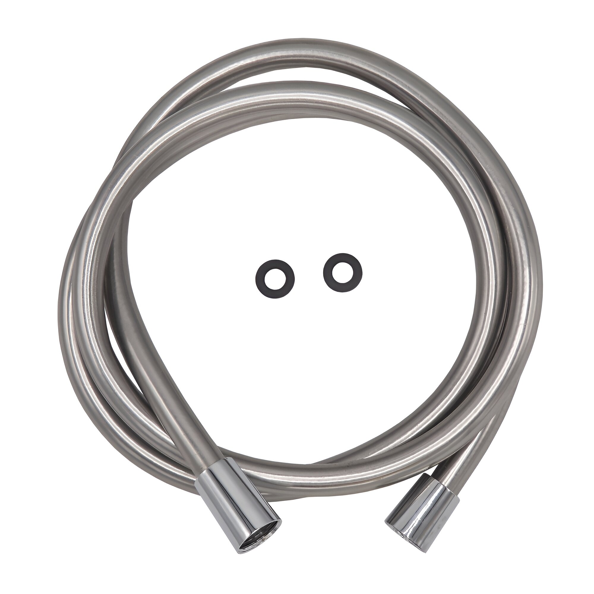 Шланг для душа премиум ПВХ 175 см имп./имп, гайка длинная 360°, DARK GREY