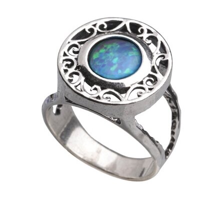 Кольцо, серебро, 925 проба, опал