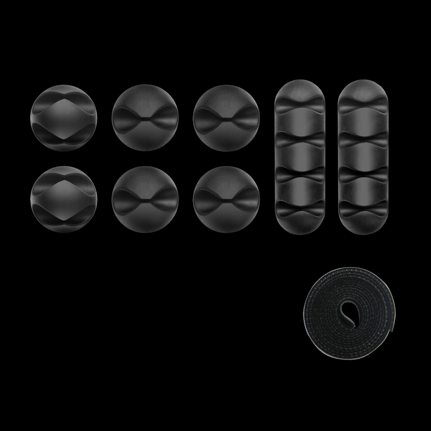 ONKRON Набор клипс для крепления бытовых проводов CM - 1 Black