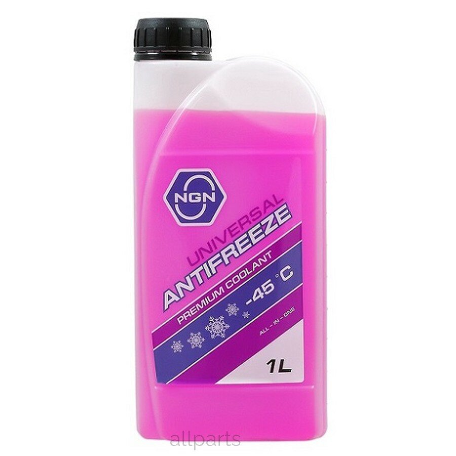 NGN V172485650 Антифриз, готовый раствор UNIVERSAL ANTIFREEZE G12++ -45 фиолетовый 1л