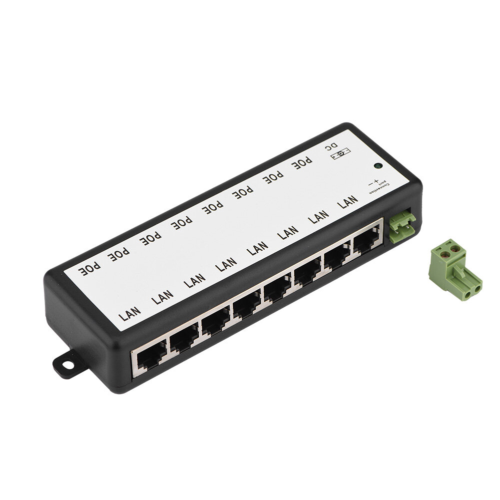 8 -канальный адаптер модуля питания POE Ethernet для IP -камеры 802.3af Device