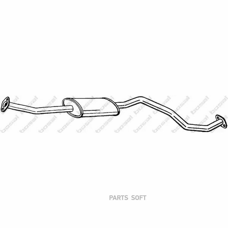 Глушитель NISSAN Note (09-) средняя часть BOSAL от официального дистрибьютора, BOSAL, артикул 285441
