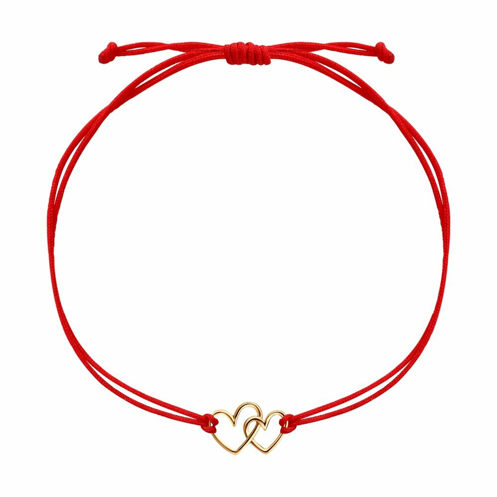 Браслет-нить, красное золото, 585 проба