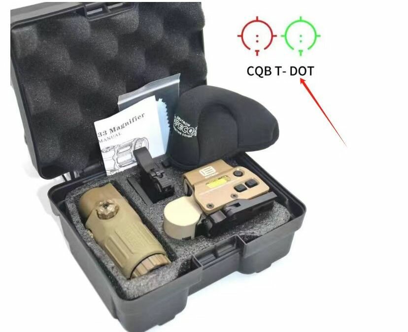 Прицел коллиматорный EOTech 558 Red Green Point + MAGNIFIER G33 - 3X (brown)