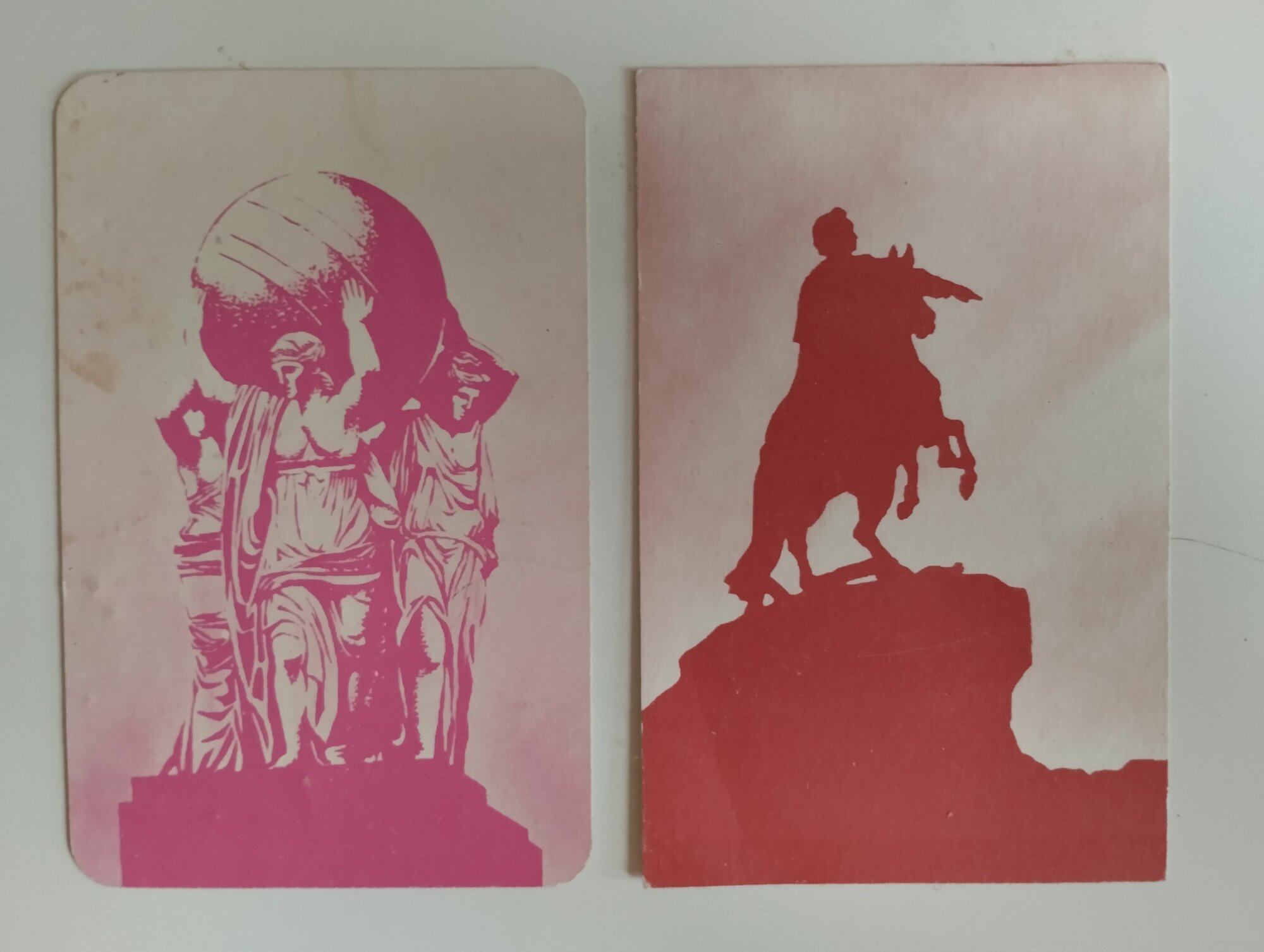 Набор карманных календариков СССР. 1991 год. Ленинградские силуэты (2 штуки)