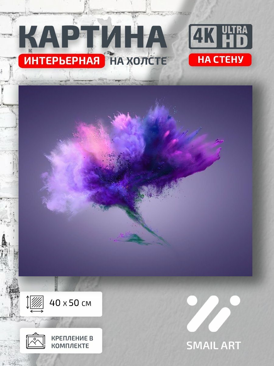 Картина на холсте интерьерная 40 на 50 на стену Взрыв Mood для офиса атмосфера интерьер