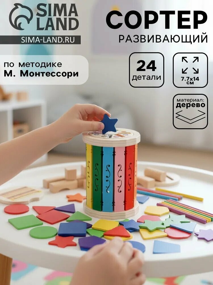 Сортер для малышей деревянный / Монтессори