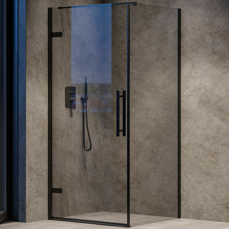 Душевая стенка Ravak Cool COPS-80 X9VV40300Z1 профиль Черный стекло Transparent