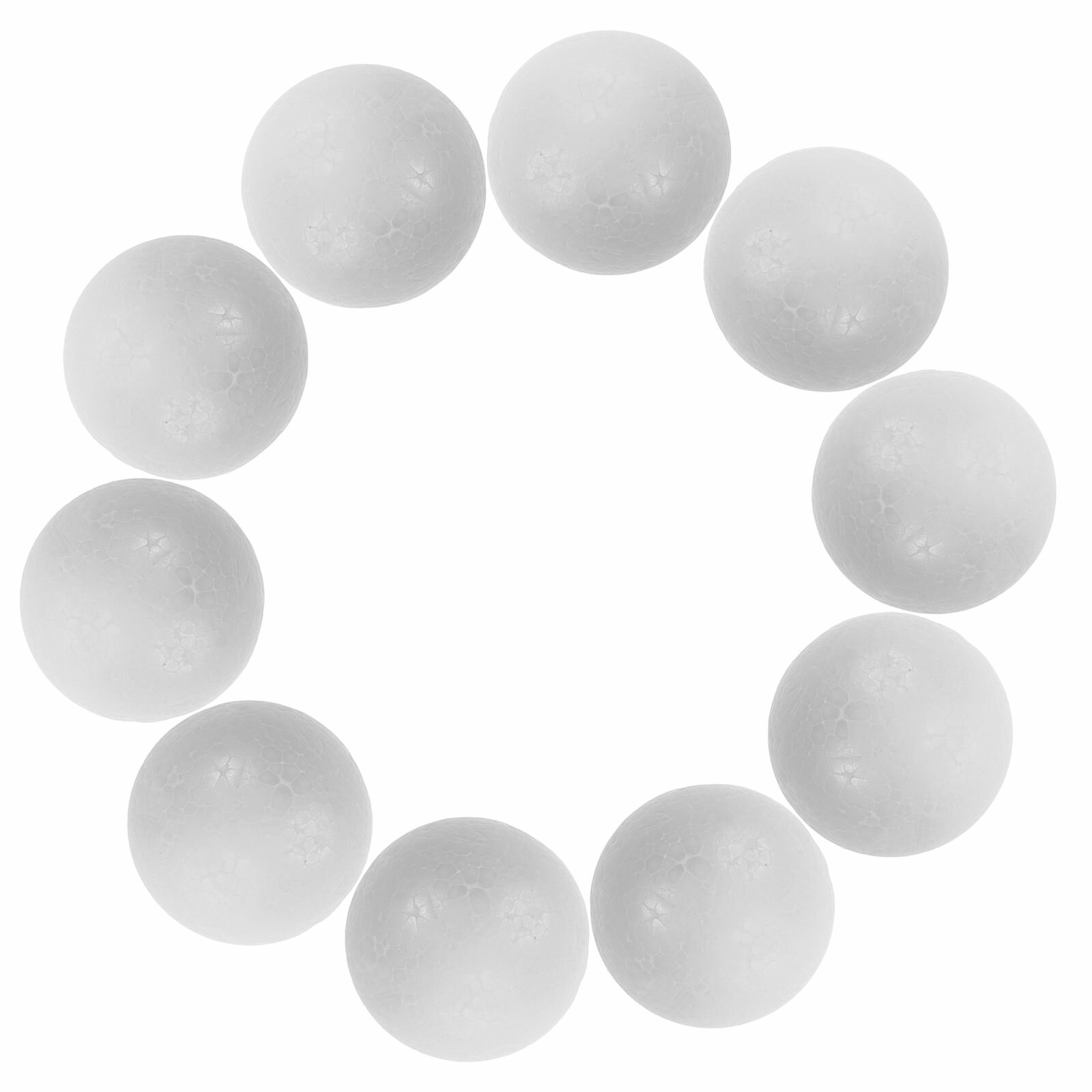 Белые пенопластовые заготовки 5 см для рукоделия, декора и детского творчества, 10 шт, гладкая поверхность для окрашивания