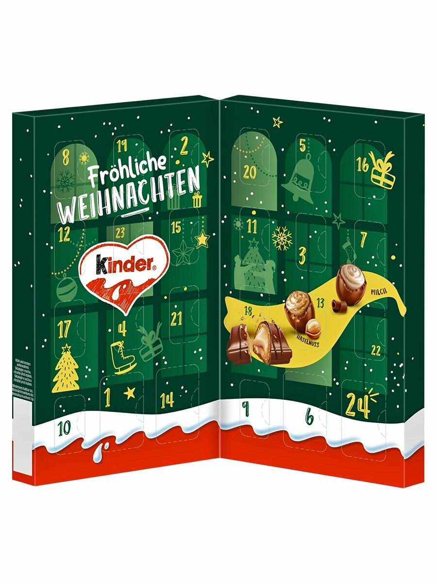 Адвент календарь Ferrero Kinder Christmas Mix Tisch-Adventskalender Новогодний 121 г