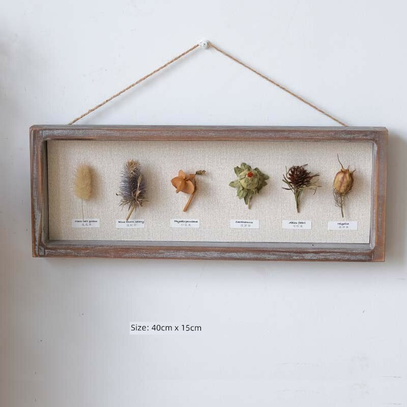 Фоторамка с сухоцветами, настенное панно, декор из натуральных цветов, коллекционный образец растения, в стиле