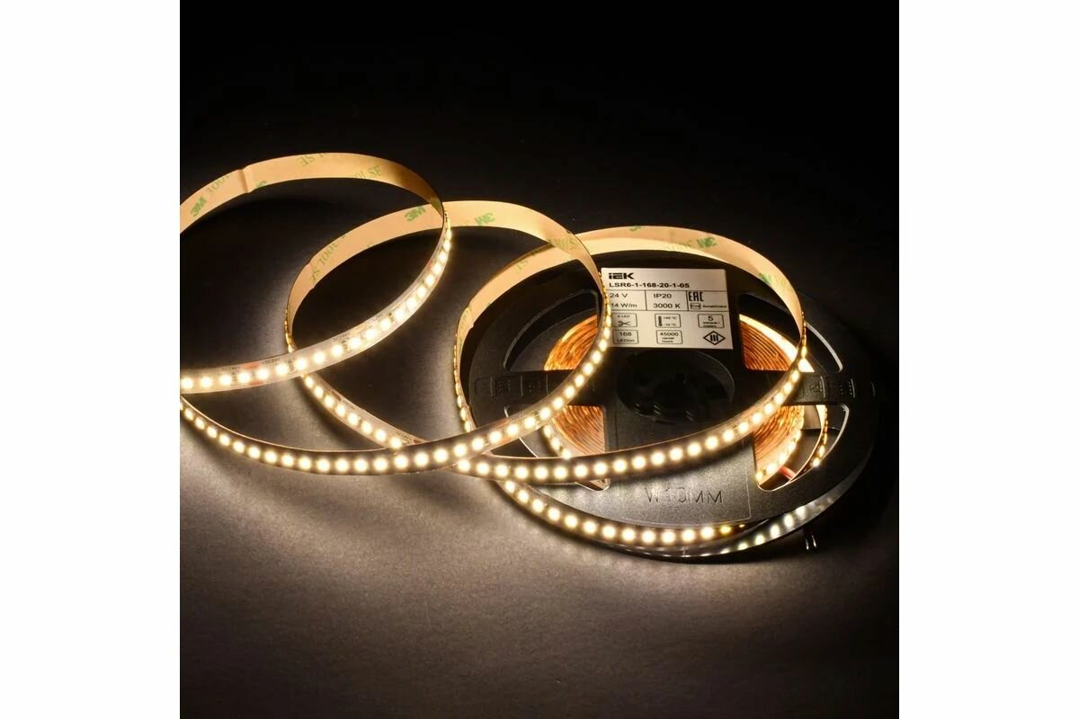 Лента светодиодная 14 Вт/м 3000К 168 LED/м 5м