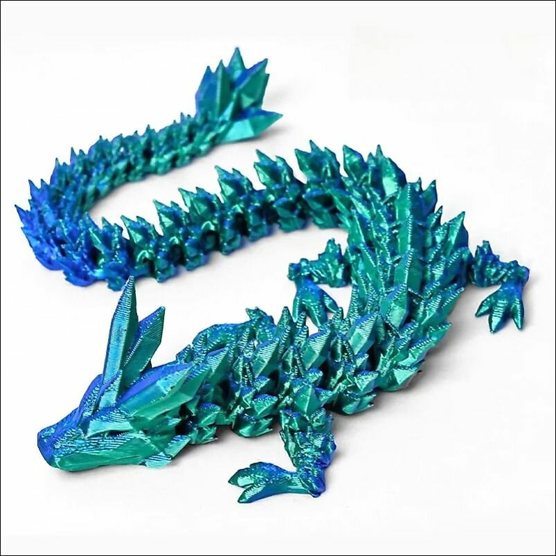 Кристаллический дракон 30cm 3d Пурпурный，3D-печатный набор «Кристаллическое яйцо дракона»