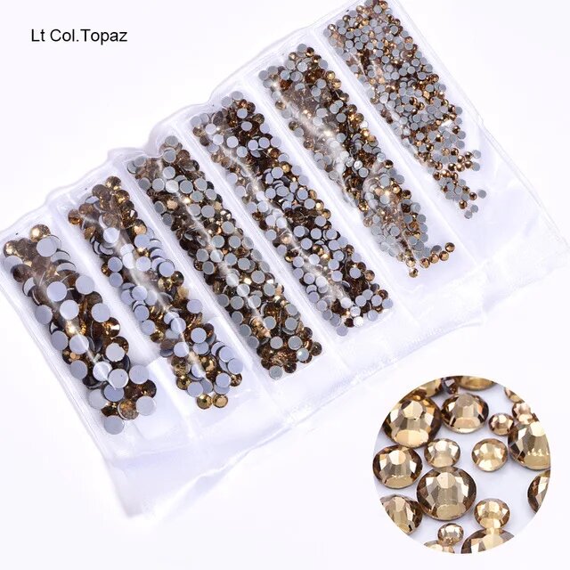 Стразы горячей фиксации OLeeya, Lt.Colorado Topaz