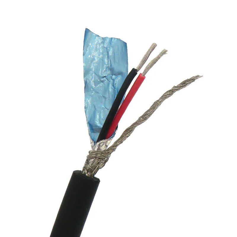 Экранированный медный провод 2 core, 0.2mm2(24AWG), 1 м