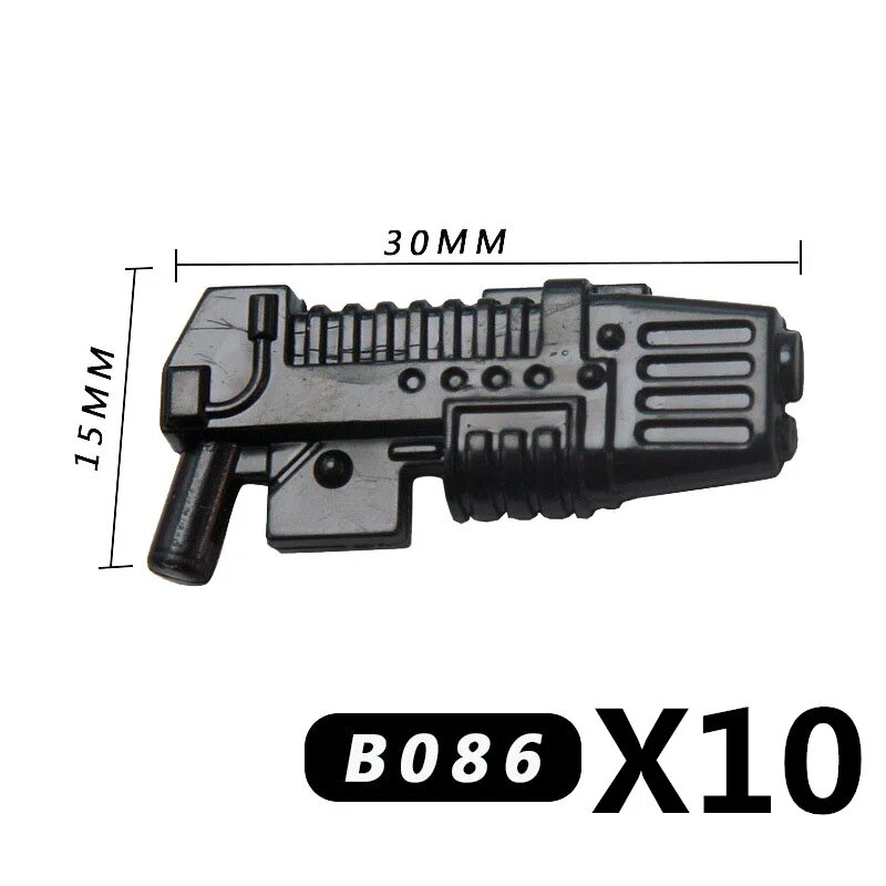 BRICKPANDA Блоки B086-10PCS, черный, 10шт
