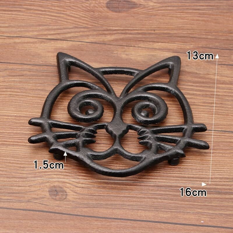 Чугунная подставка под горячее, термостойкая защита для стола, кухонная подставка для посуды