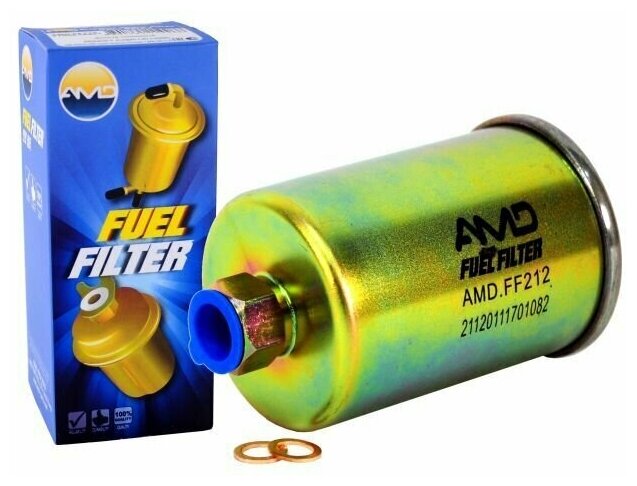 Фильтр топливный 21120111701082 AMD. FF212 для LADA 2104-2107 2108-2115 2123