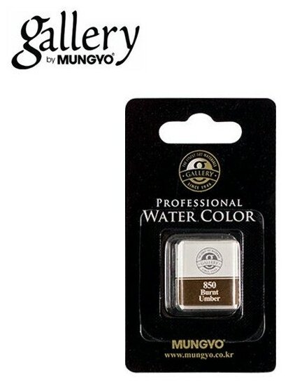 Акварель MUNGYO Акварель профессиональная в малой кювете Mungyo GALLERY, Умбра жженая