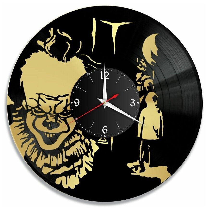 Часы из винила Redlaser "Оно, ужасы, Пеннивайз , танцующий клоун" VW-12045-1