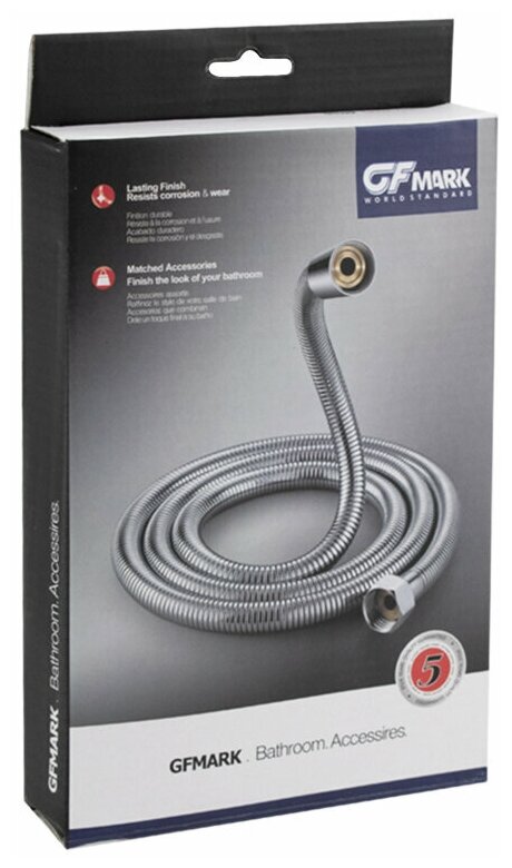 Шланг душевой GFmark, армированный 1,5 м. (усиленный), код: 3785