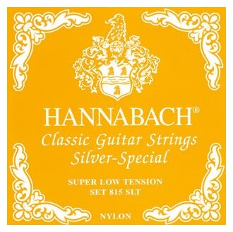 815SLT Yellow SILVER SPECIAL Комплект струн для классической гитары нейлон/посеребренные Hannabach