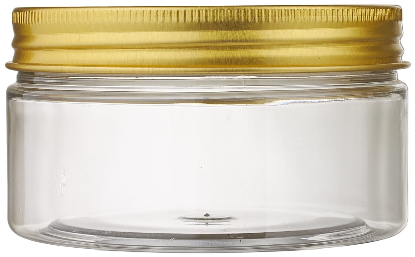Банка прозрачная 200 мл с золотой крышкой, 16 шт.