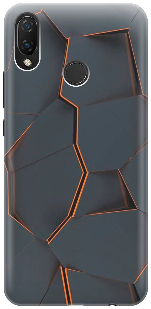 Силиконовый чехол Графитовый излом на Huawei Nova 3i / P Smart Plus / Хуавей Нова 3 Ай / П Смарт Плюс