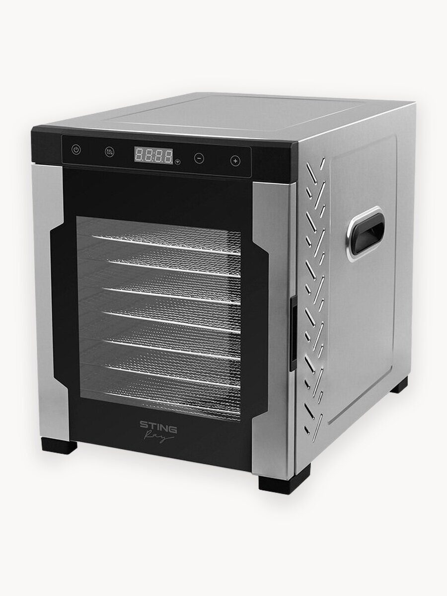 Электросушилка StingRay ST-FD705A, 12 лотков, 44л, мощность 1 кВт, чёрная